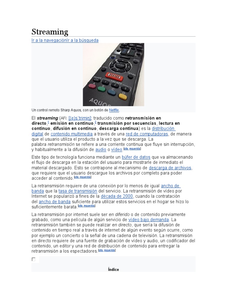 Qué es el streaming y sus usos | PDF | Streaming Media | Informática
