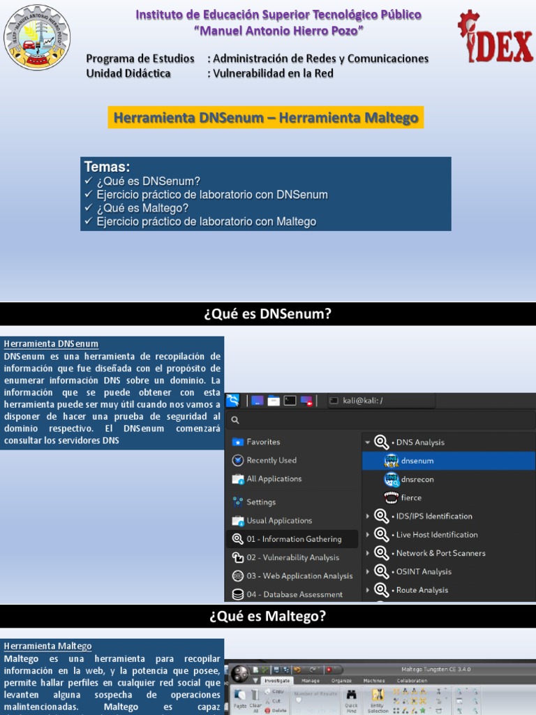Herramientas DNSenum y Maltego | PDF | Tecnología