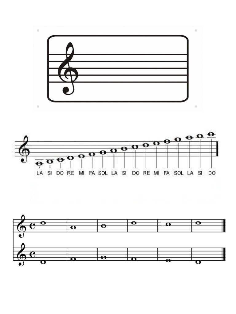 Pentagramas Clave Sol | PDF