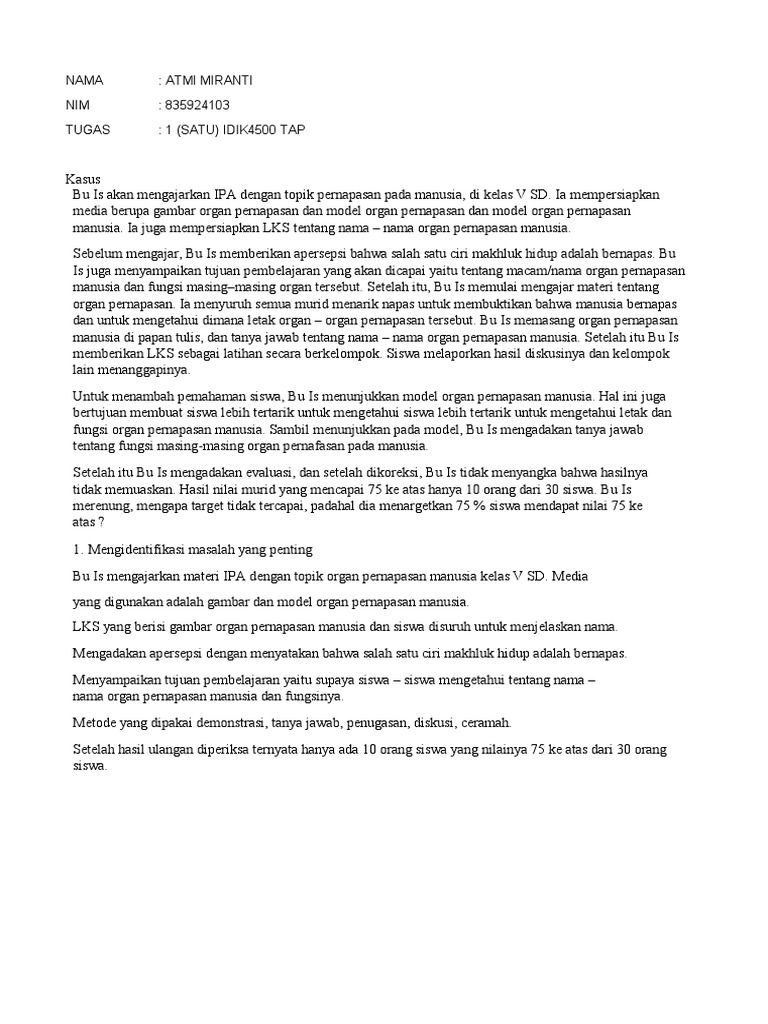 Tugas 1 Tap Idik4500 Ranti | PDF | Karier & Perkembangan | Seni & Disiplin Bahasa