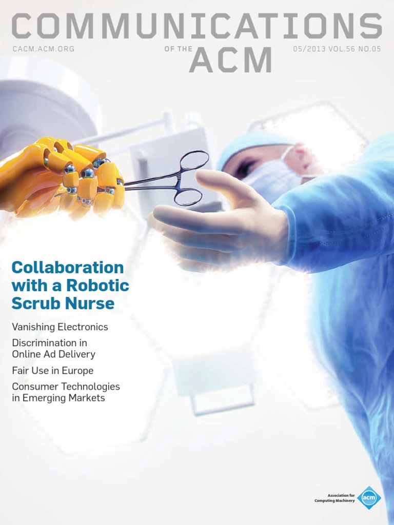 Communications201305-Dl - Collaboration With A Robotic Scrub Nurse | PDF | Association For ...