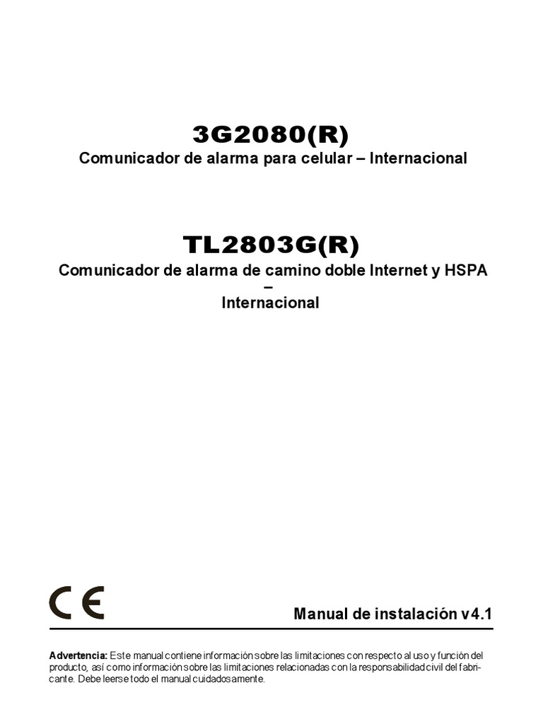 TL2803G (R) - 3G2080 (R) - V4.1 Manual de Instalación | PDF | 3 G ...