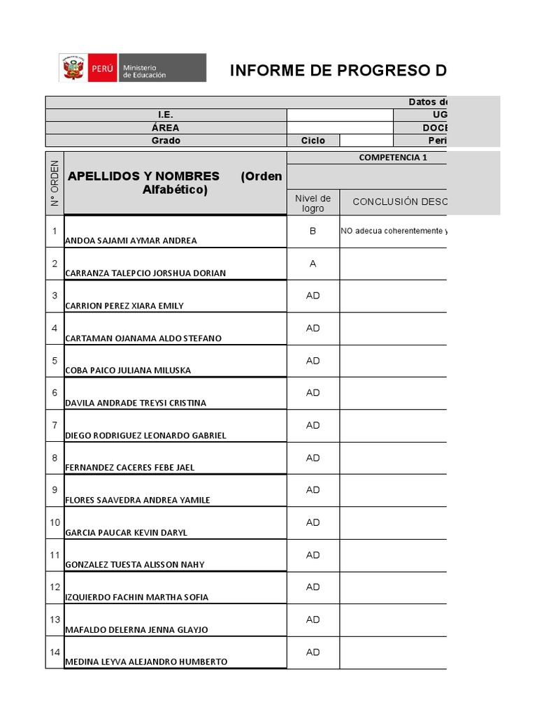 Registro de Progreso de Los Aprendizajes | PDF | Enseñando
