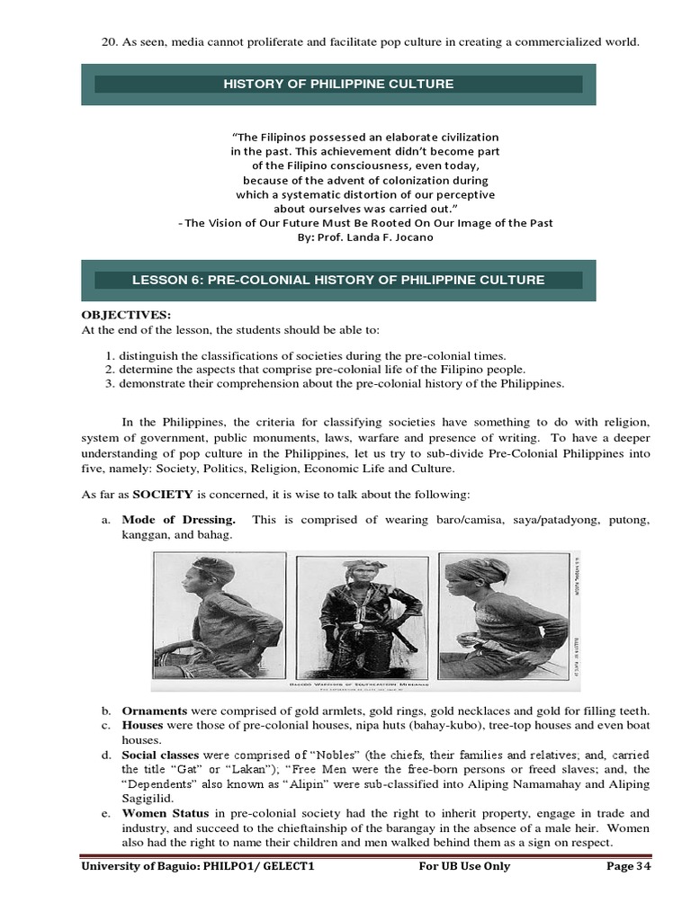 Philippine-Popular-Culture - Lesson 6-13 | PDF