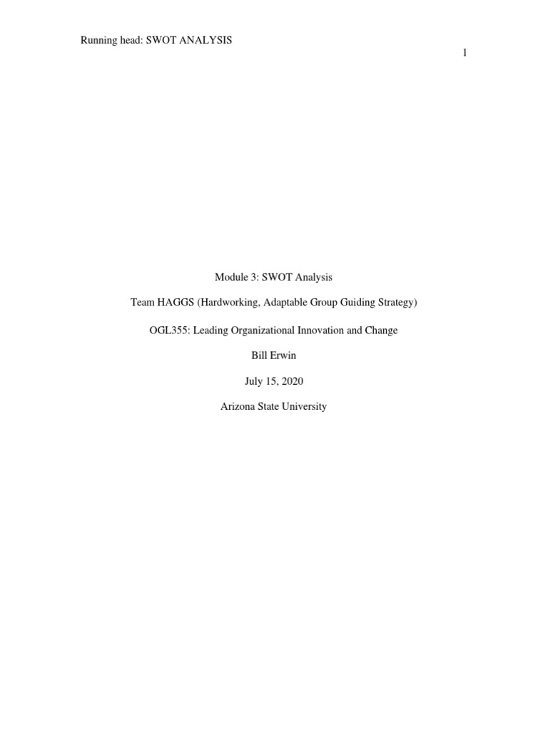 Ogl 355 Swot Analysis | PDF | Swot Analysis | Amtrak