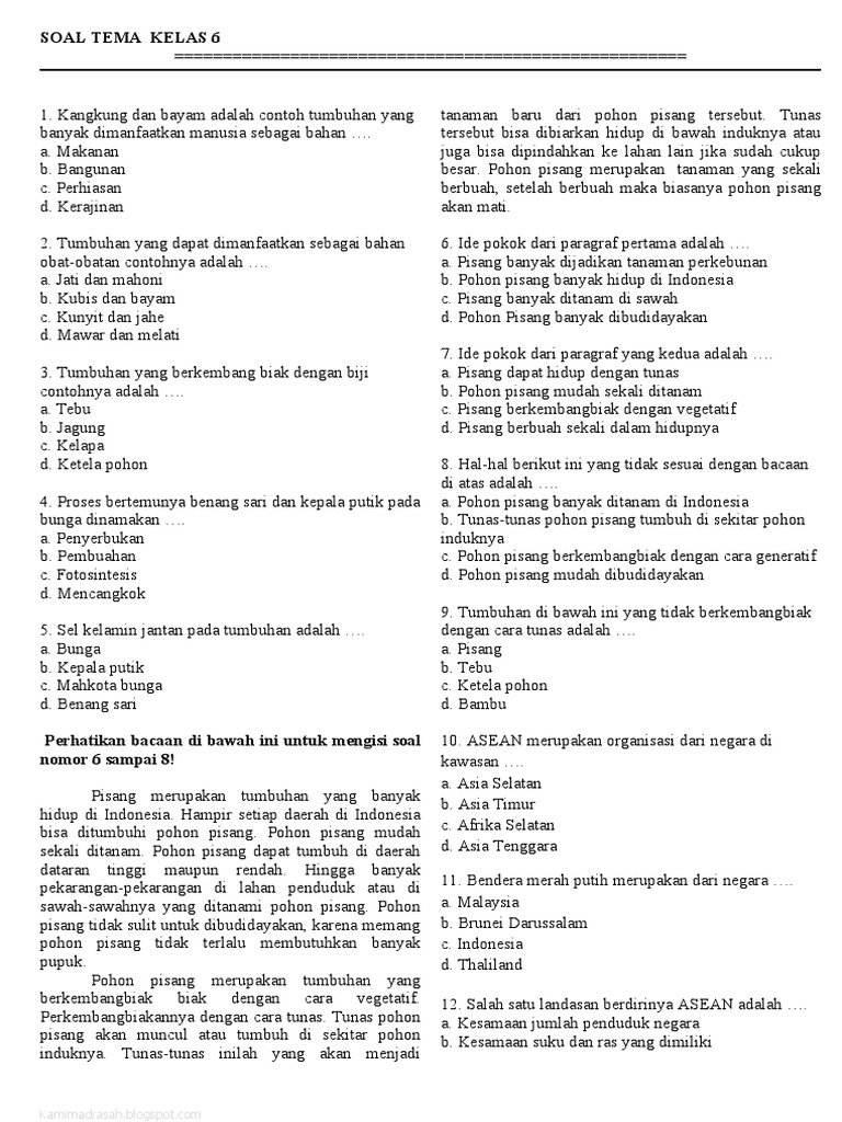 Kelas 6 | PDF | Griya & Taman | Sains & Matematika