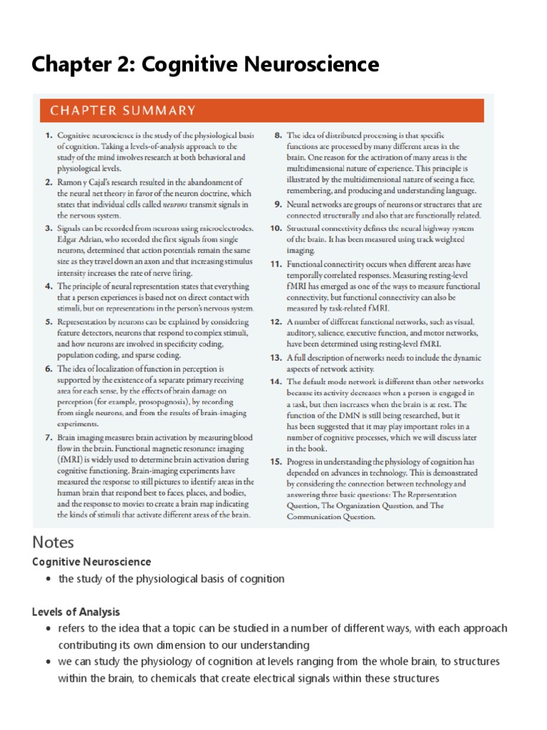 Chapter 2 Cognitive Neuroscience Download Free Pdf Neuron Brain