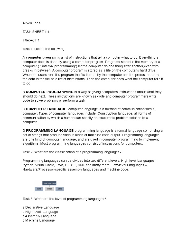 Act 1 computer program definitions | PDF