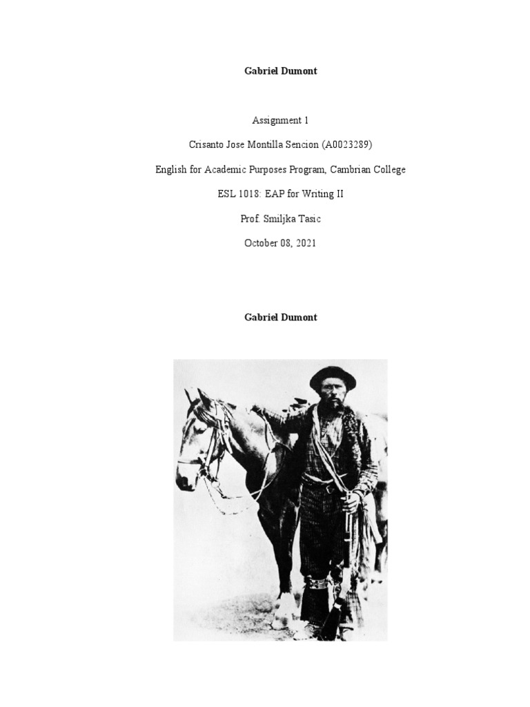 Gabriel Dumont: Métis Leader & Hero | PDF | Métis | First Nations