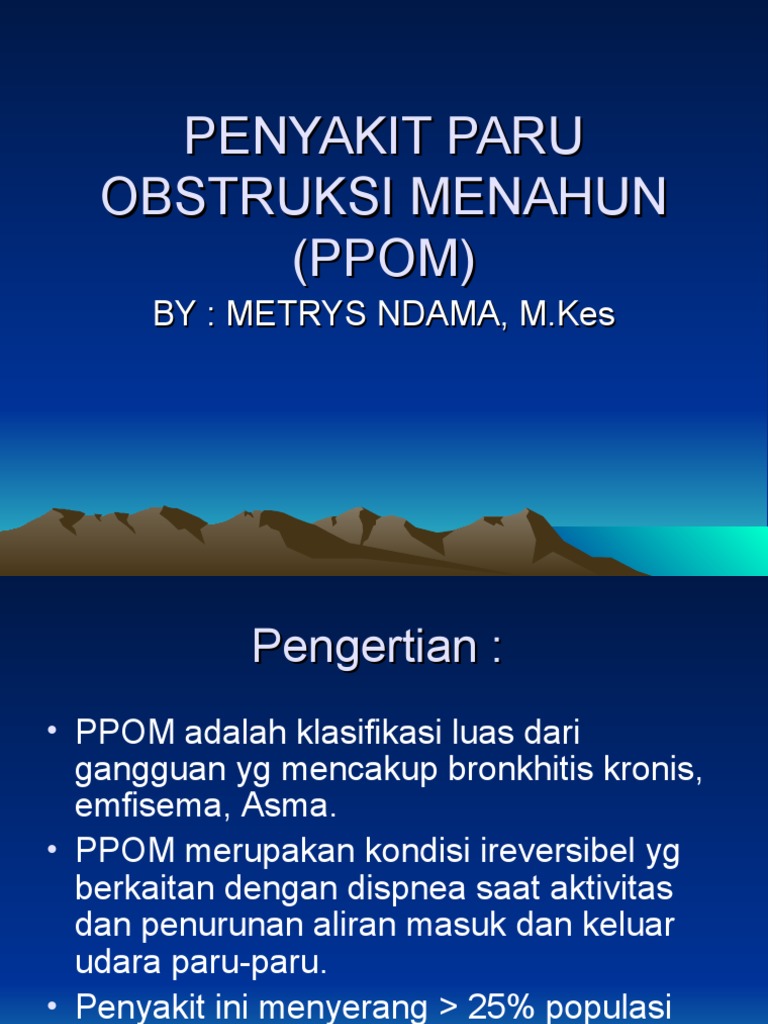 Penyakit Paru Obstruksi Menahun (Ppom) | PDF