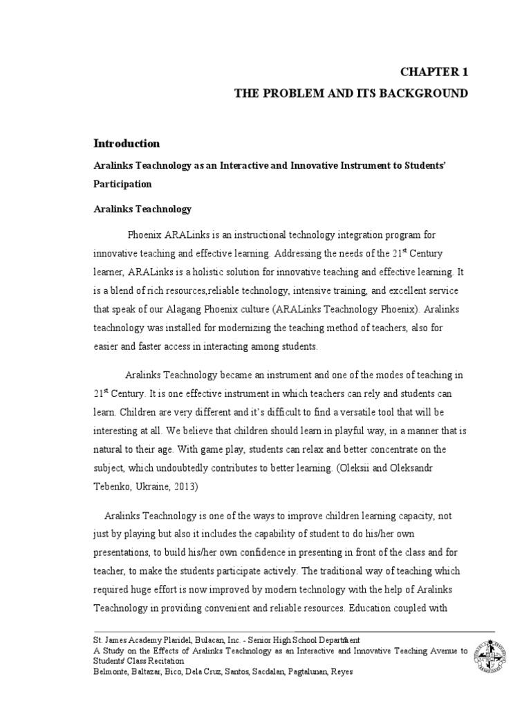 The Problem and Its Background | PDF | Survey Methodology | Teachers