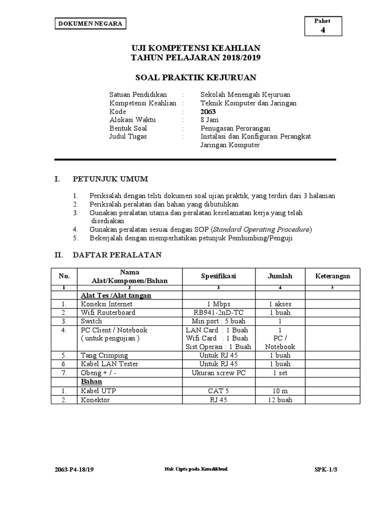 2063 P4 SPK Teknik Komputer Dan Jaringan K06 | PDF