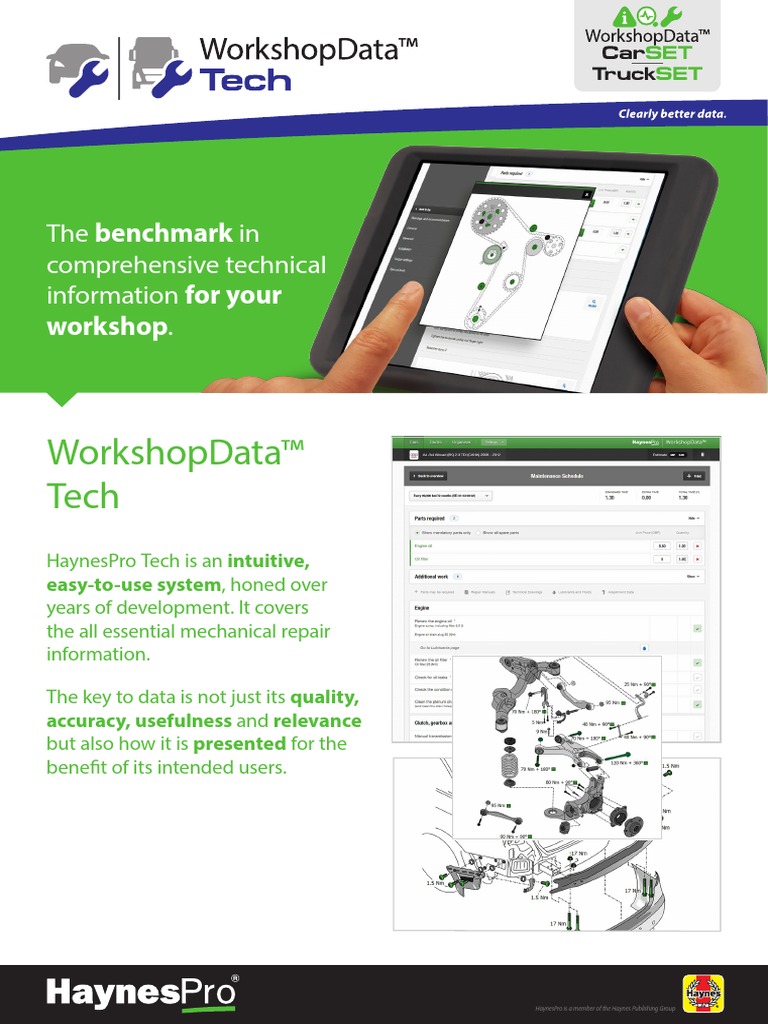 Brochure HaynesPro WorkshopData Tech 20171129 | PDF | Land Vehicles | Mechanical Engineering