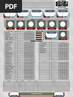 Edge of The Empire Character Sheet Form Fillable v2 | PDF | Role ...