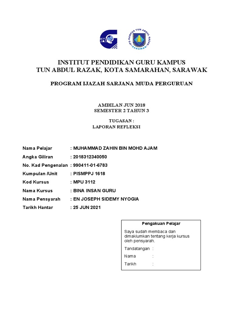 Laporan Refleksi BIG | PDF