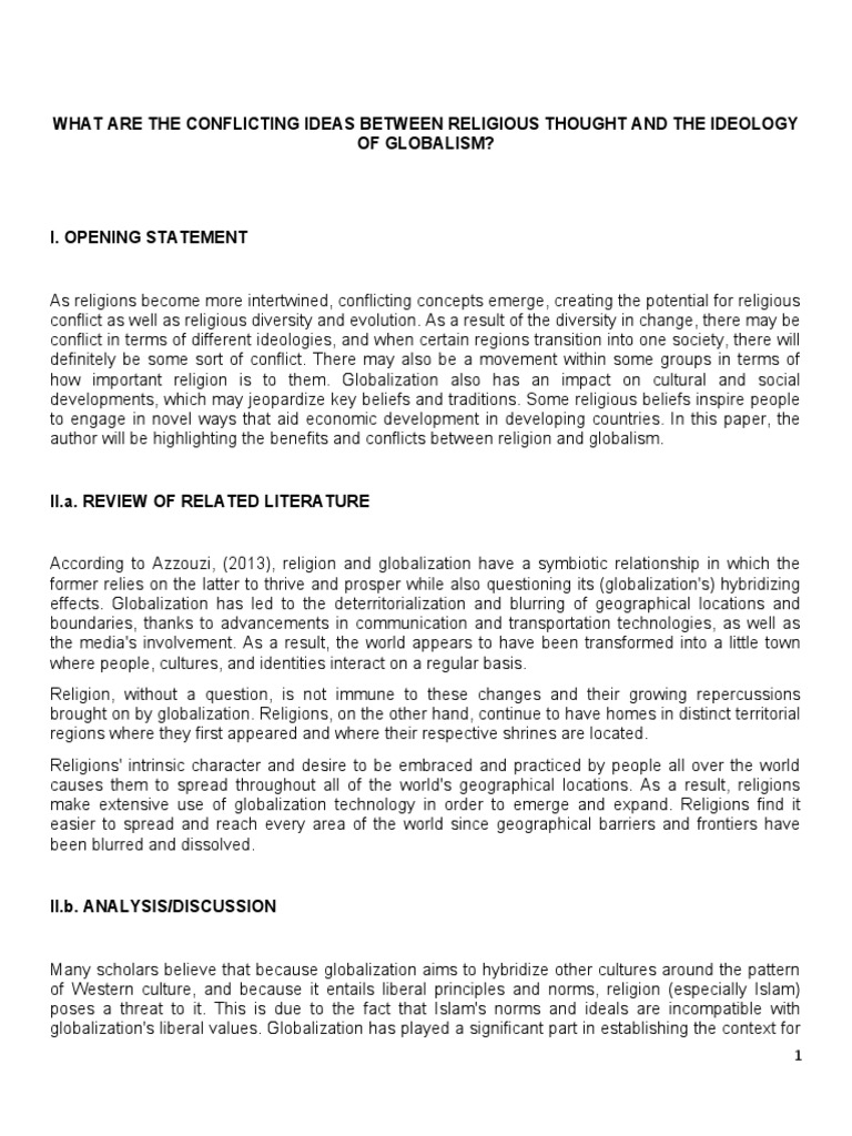 What Are The Conflicting Ideas Between Religious Thought and The ...
