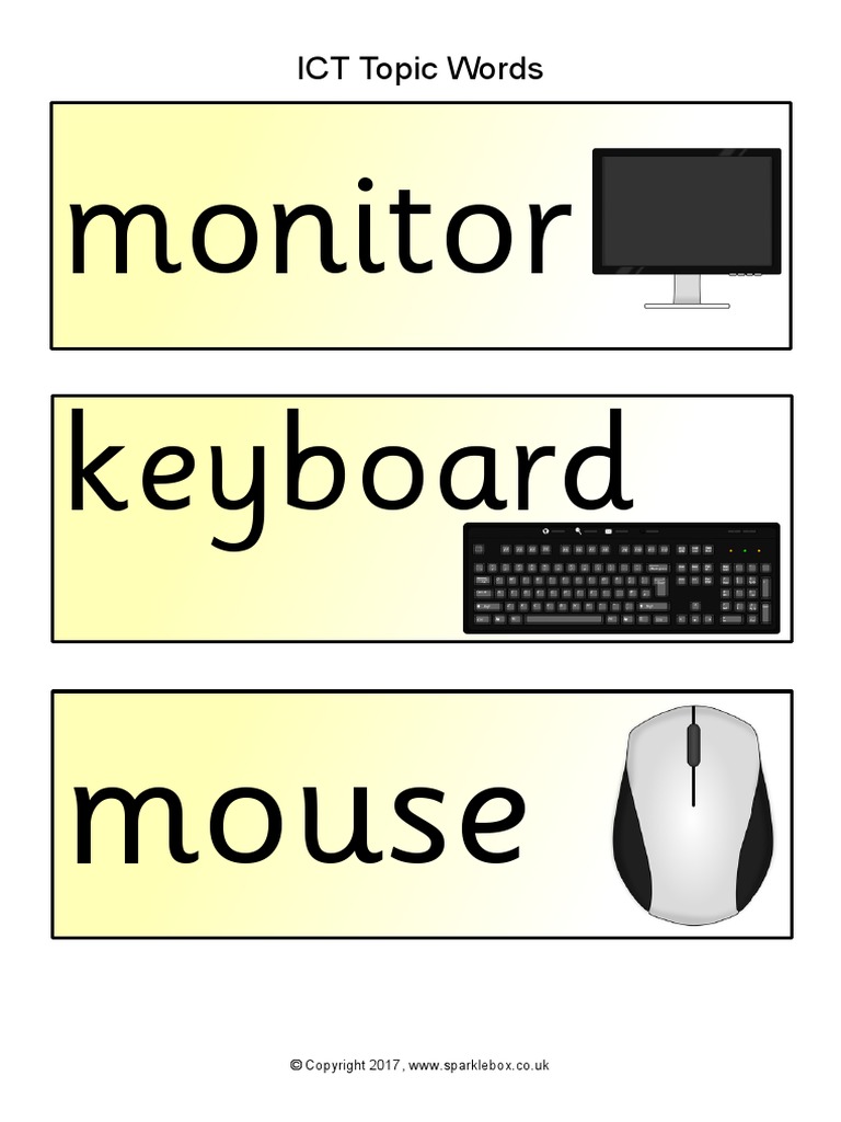 Ict Topic Words | PDF