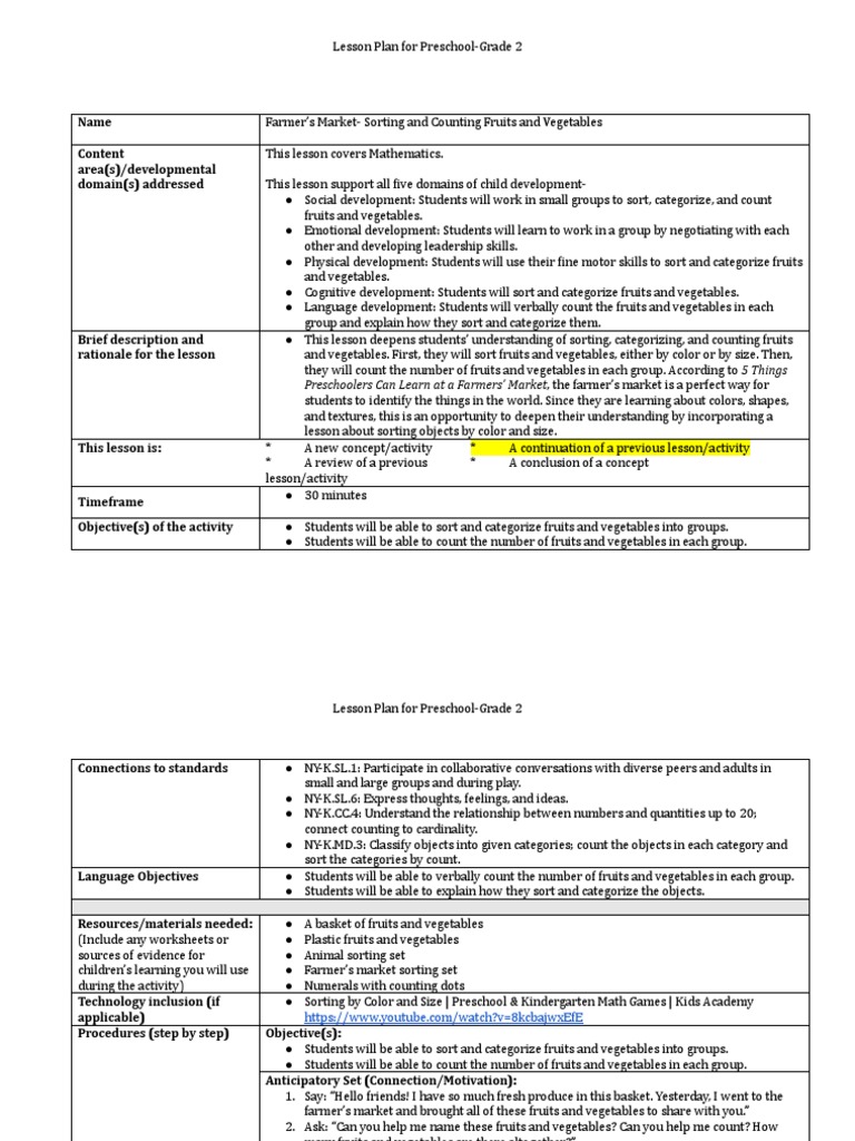 Ecc 703 Lesson Plan 2 | PDF | Relationships | Child Development