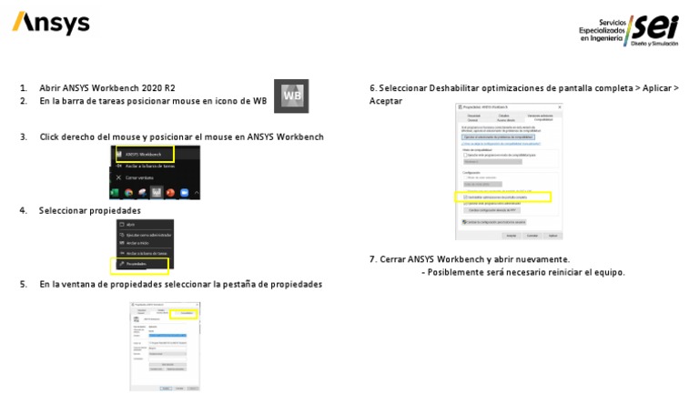 Configuración de Pantalla para ANSYS WB | PDF