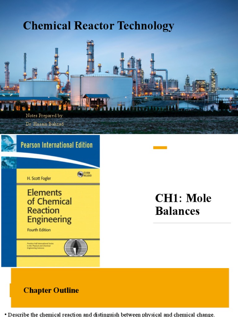 Chemical Reactor Technology Chapter 1 | PDF | Reaction Rate | Chemical ...