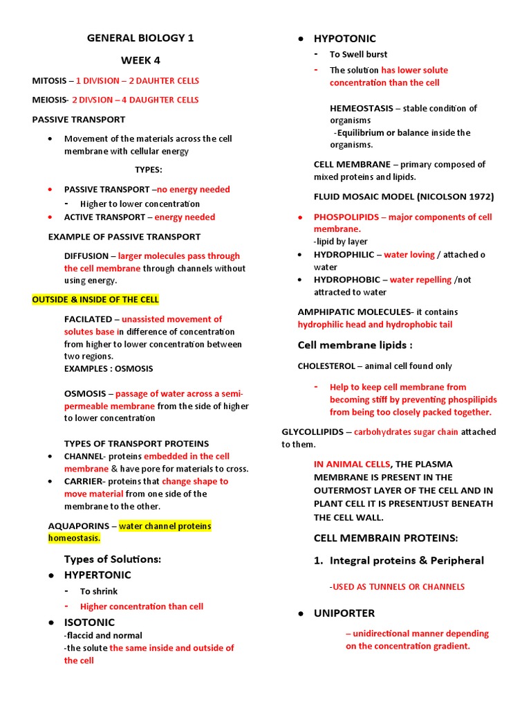 GENERAL BIOLOGY 1 Notes | PDF | Cell Membrane | Enzyme