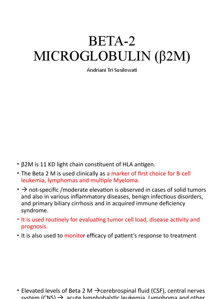 Beta-2 Microglobulin (β2m) | PDF | Science & Mathematics