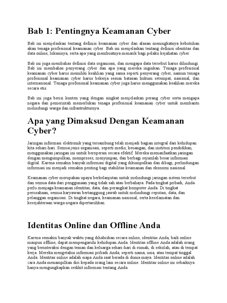 KSI BAB 1 Pelatihan | PDF