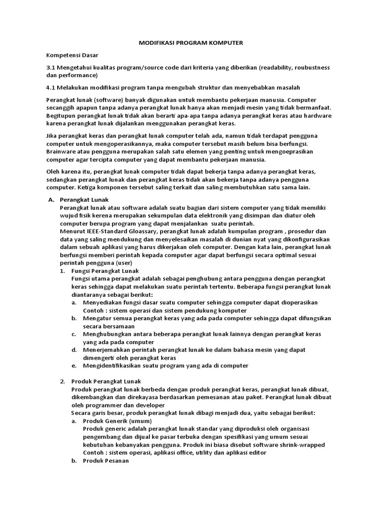 Modifikasi Program Komputer | PDF