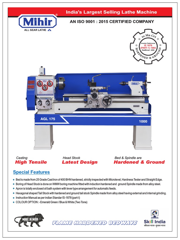 India's Largest Selling Lathe Machine: A Technical Specification and ...