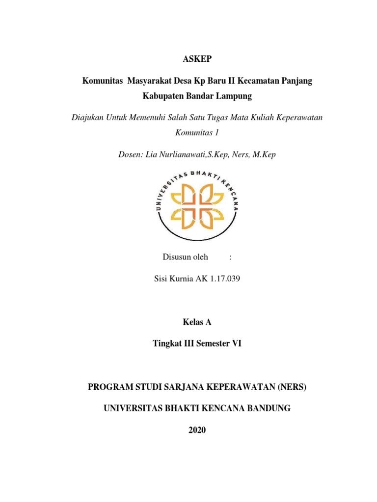 ASKEP Komunitas Masyarakat | PDF