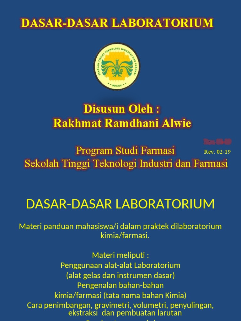 Alat Laboratorium untuk Praktik Farmasi | PDF | Griya & Taman | Sains ...