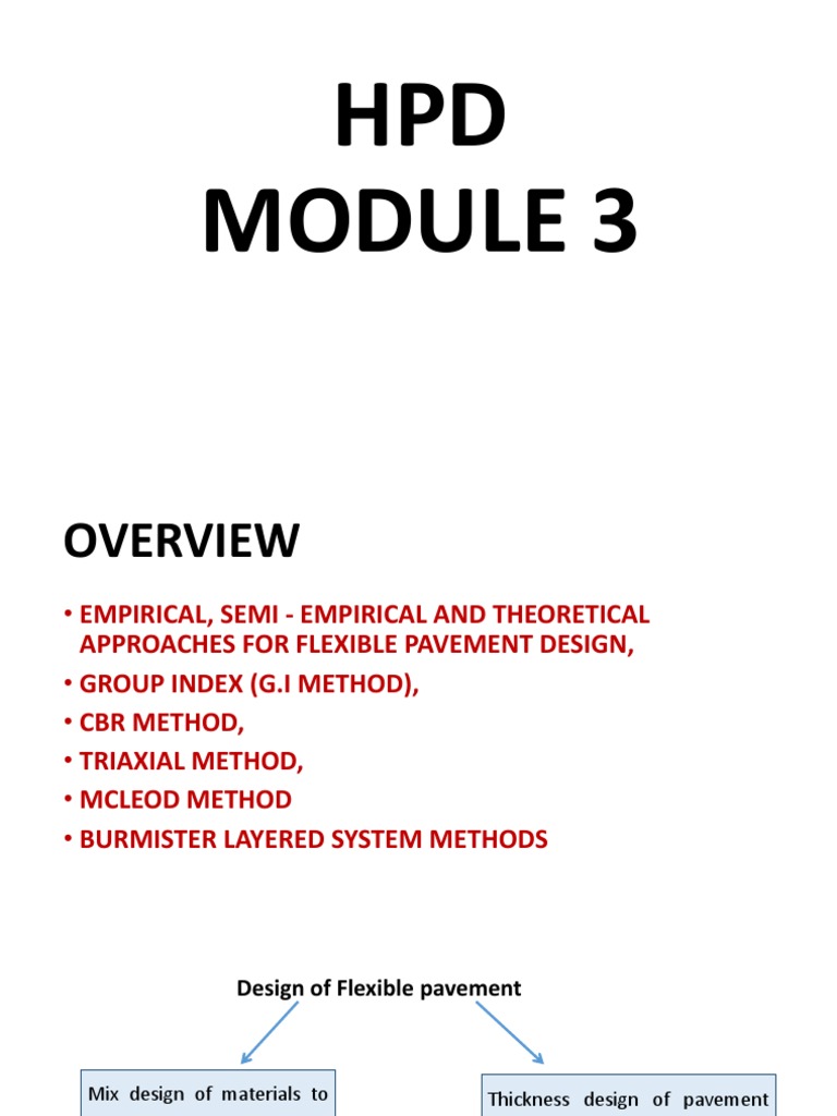 HPD Mod 3 | PDF | Stress (Mechanics) | Road Surface