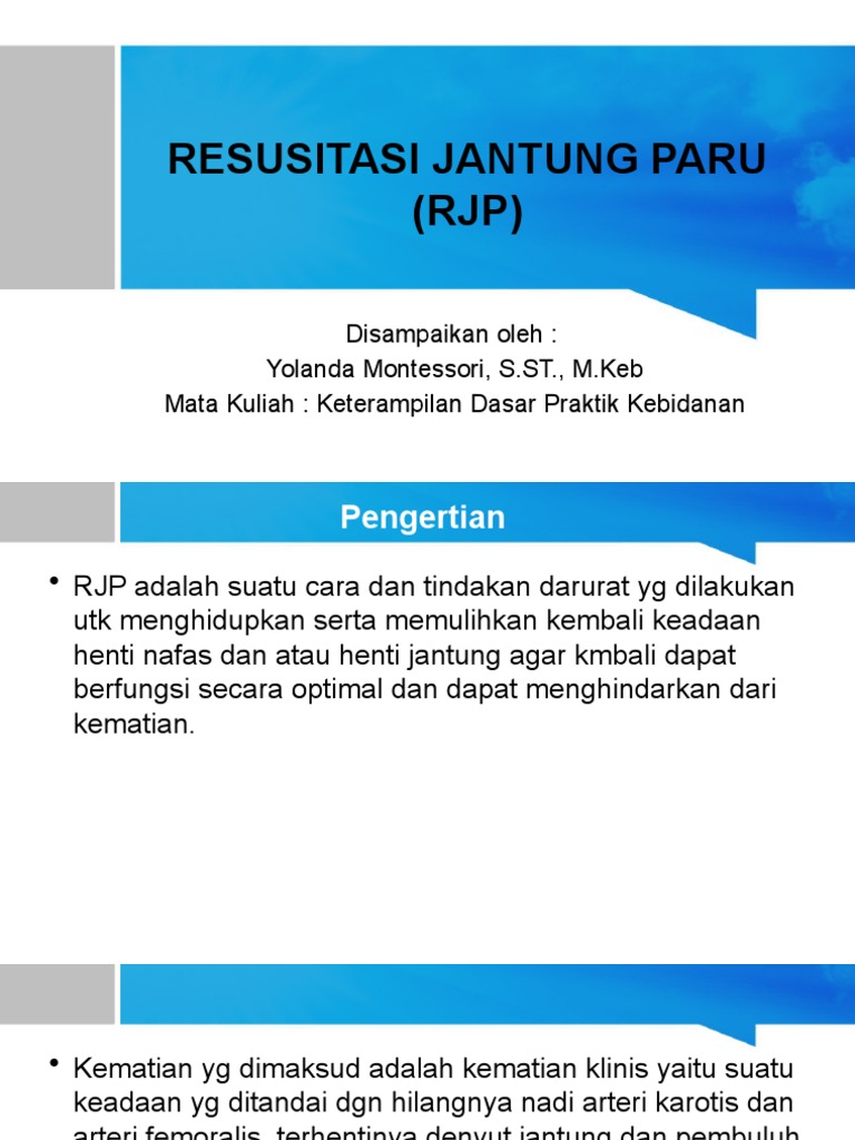 Panduan Resusitasi Jantung Paru (RJP) | PDF