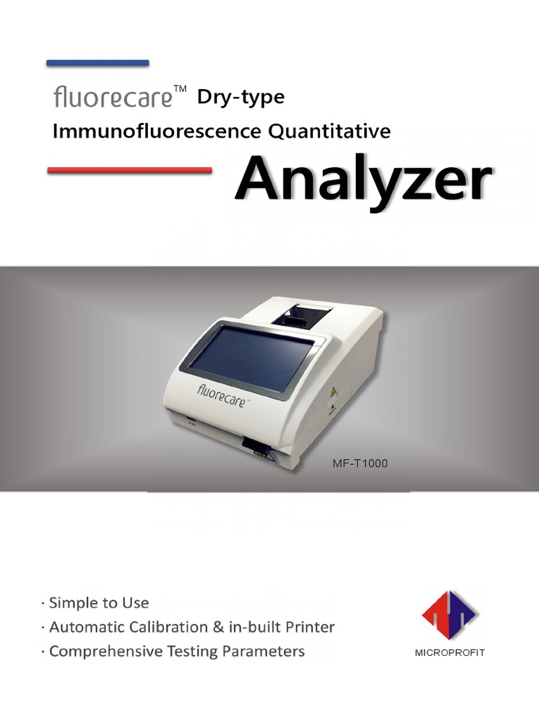 Analyzer: Dry-Type Immunofluorescence Quantitative | PDF | Medical ...
