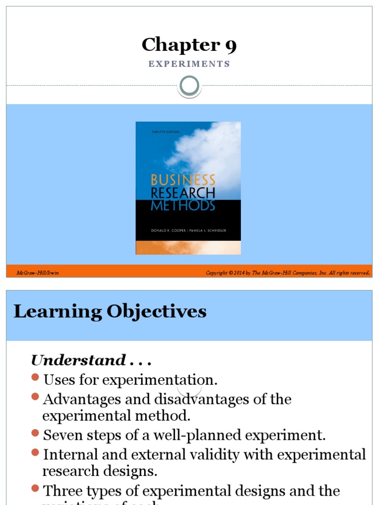 IPPTChap 009 | PDF | Experiment | Validity (Statistics)