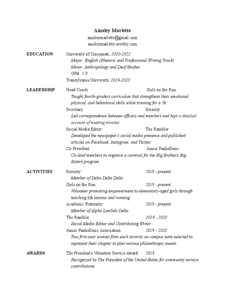 Am Resume | PDF
