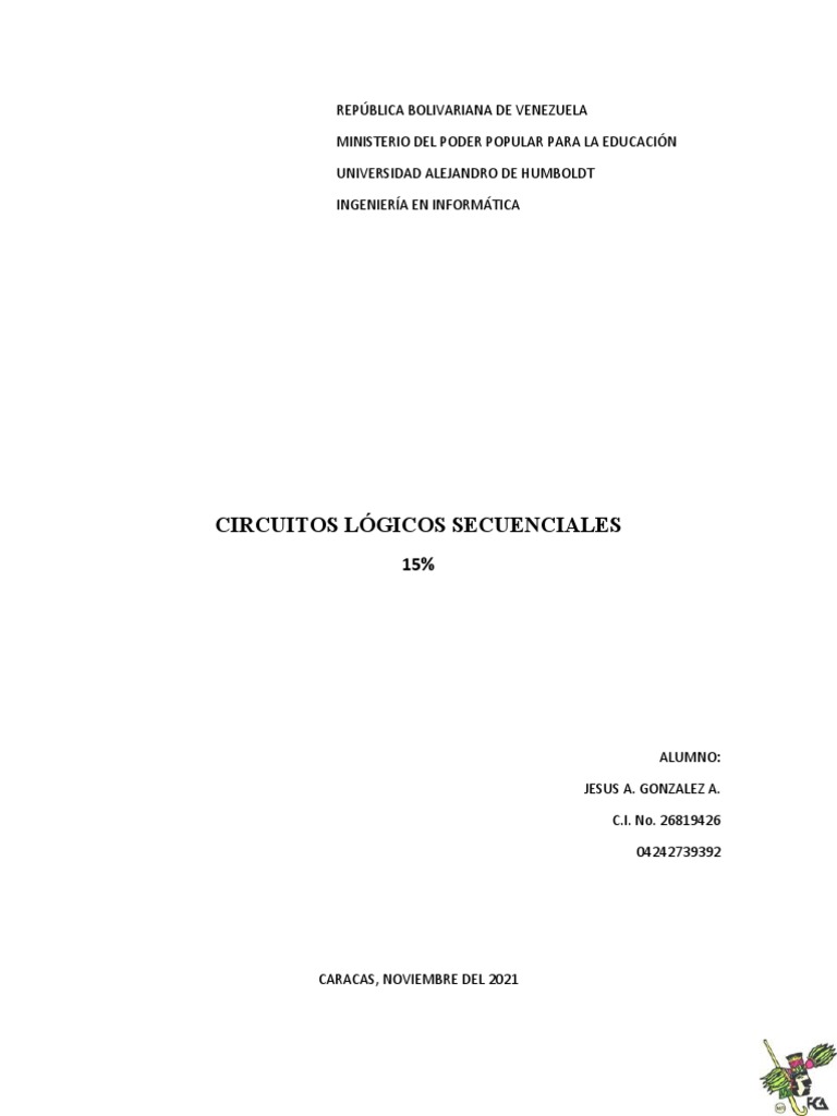 Circuito Logico Secuenciales-Sistemas Digitales | PDF | Tecnología digital | Diseño electronico