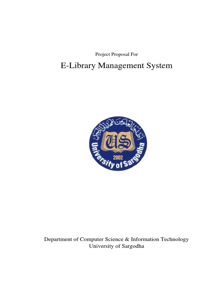 E-Library Management System: Project Proposal For | PDF | Libraries | Books