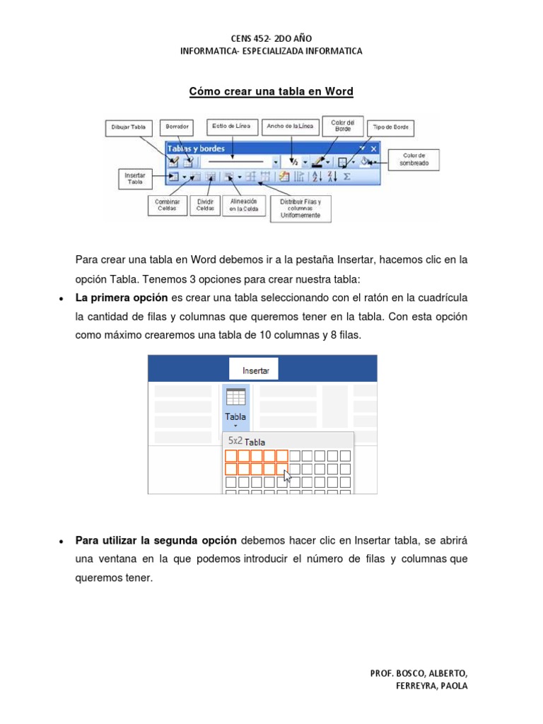 4 Informatica 2do Tablas | PDF | Informática | Software