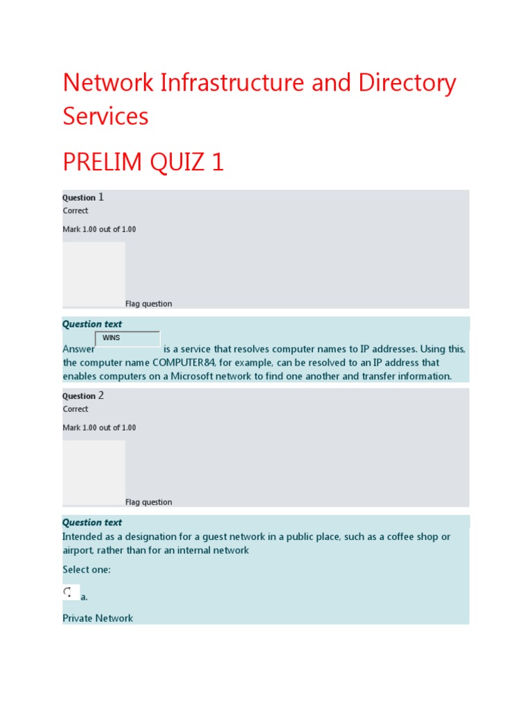 3RD YEAR Network Infrastructure and Directory Services | PDF | I Pv6 | Computer Network