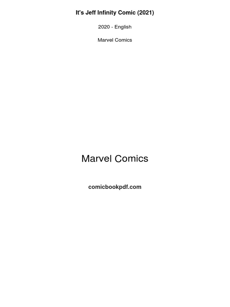 Marvel Comics: It's Jeff Infinity Comic (2021) | PDF