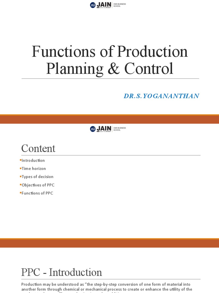 Functions Of Ppc Unit 2 Pdf Business Economies