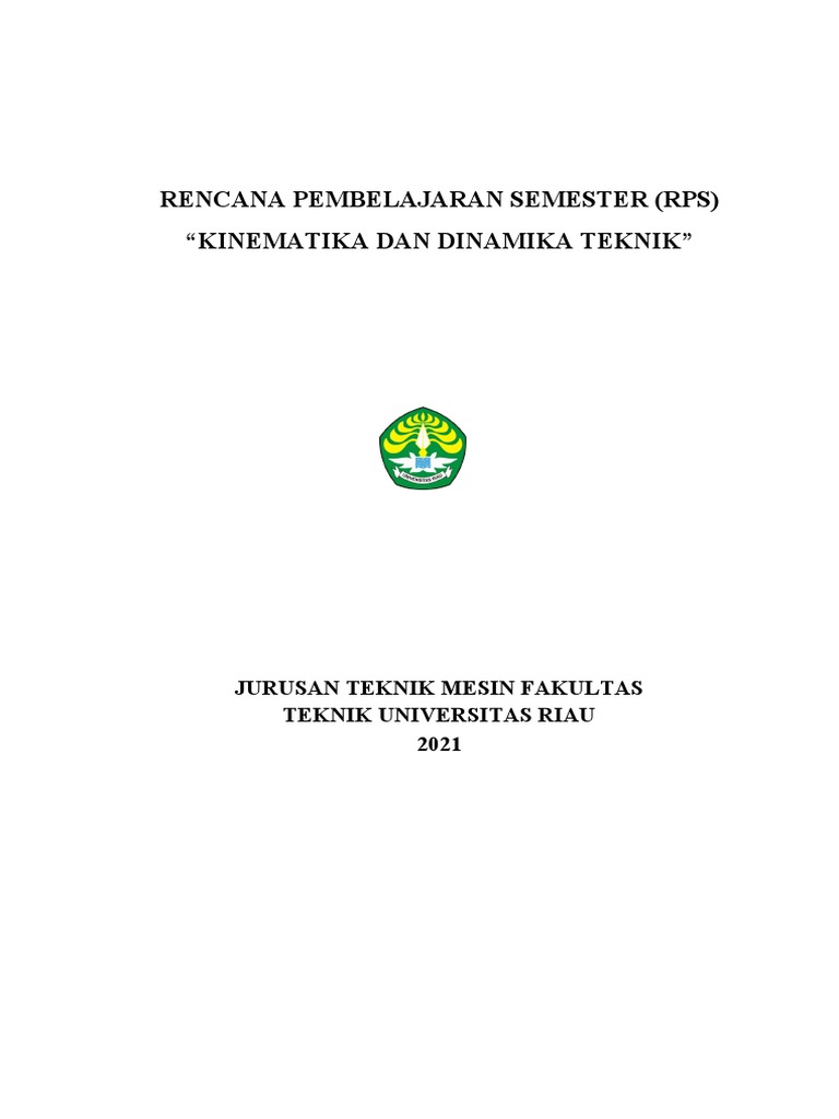 RPS Kinematika & Dinamika Teknik | PDF