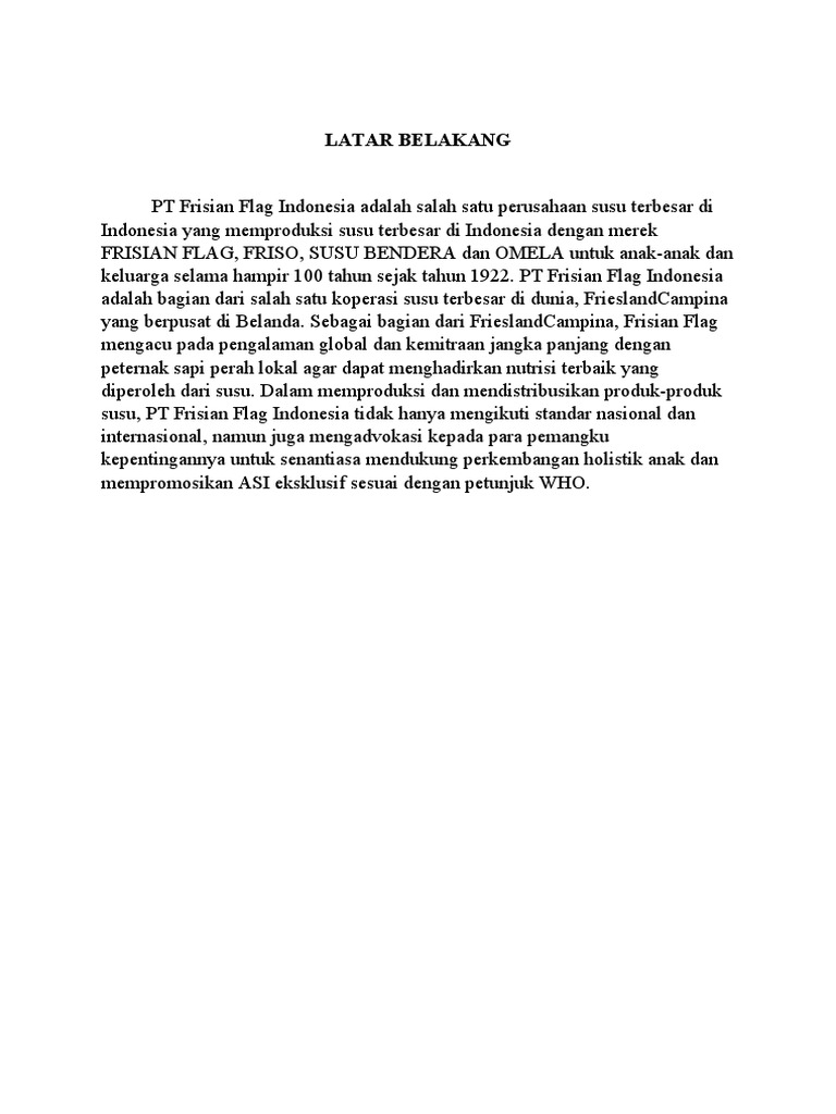 Daur Produk Frisian Flag | PDF | Bisnis | Kesehatan Holistik