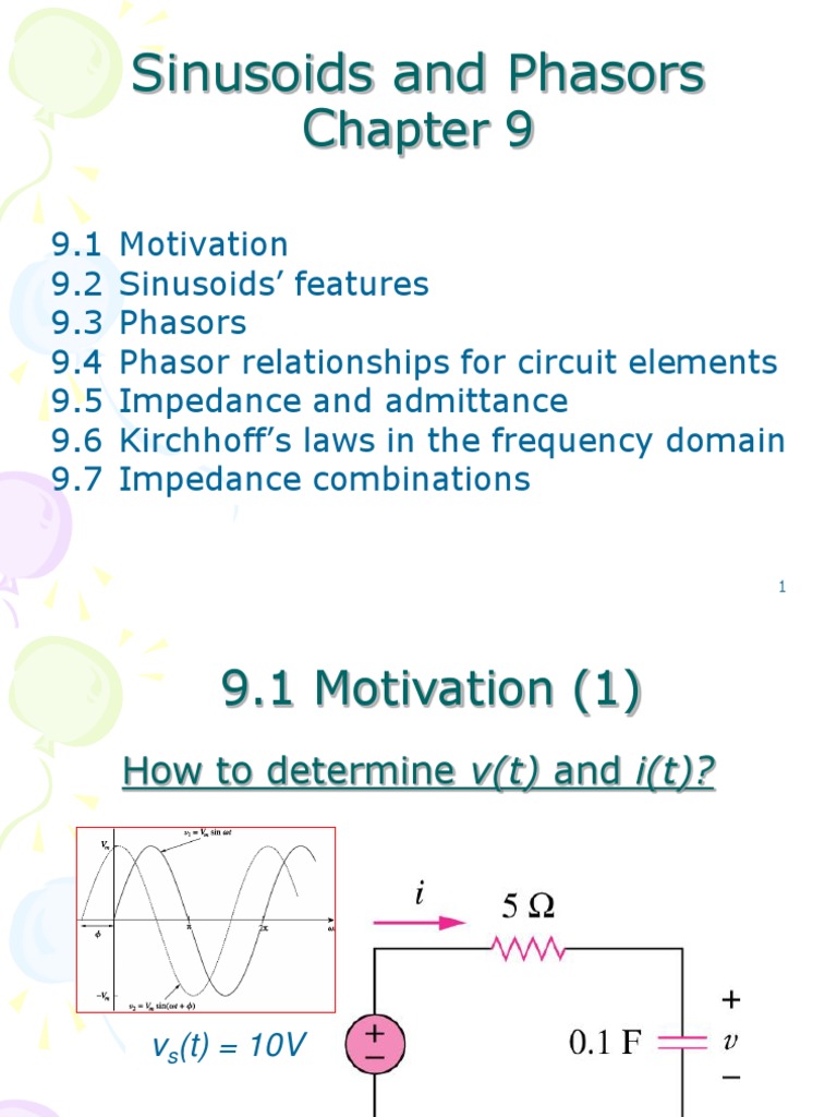 TF2105-09-Sinusoids and Phasors | PDF | Electrical Impedance | Phase (Waves)