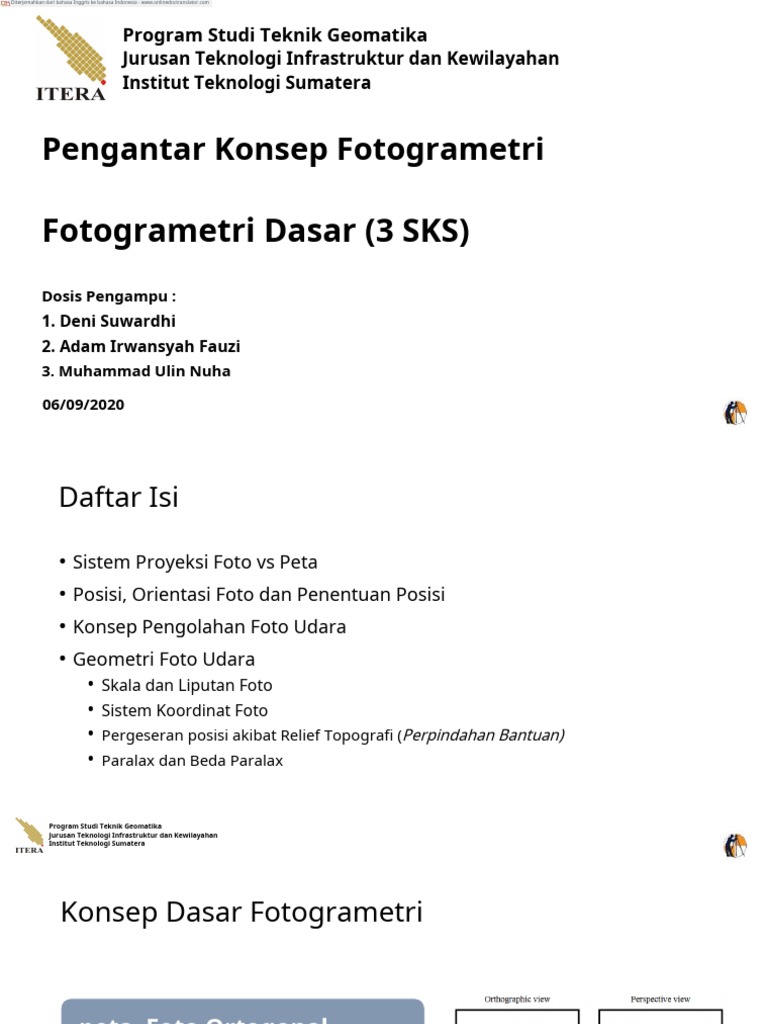 02 Dasar Fotogrametri - En.id | PDF