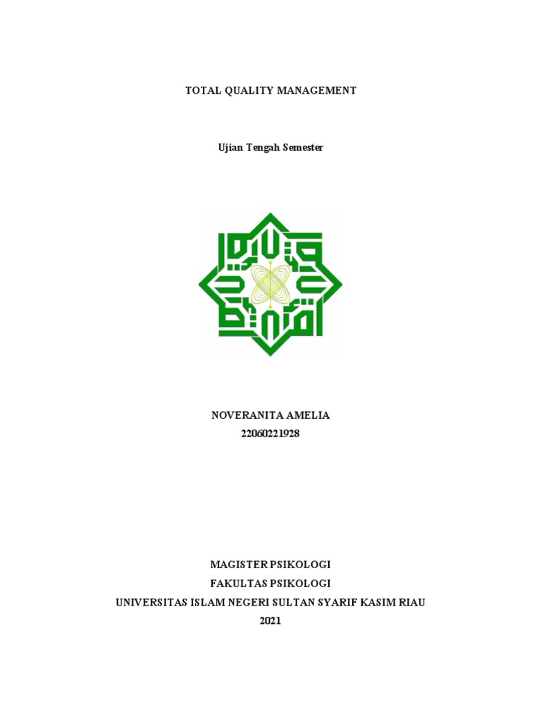 Noveranita Amelia - UTS Total Quality Management | PDF