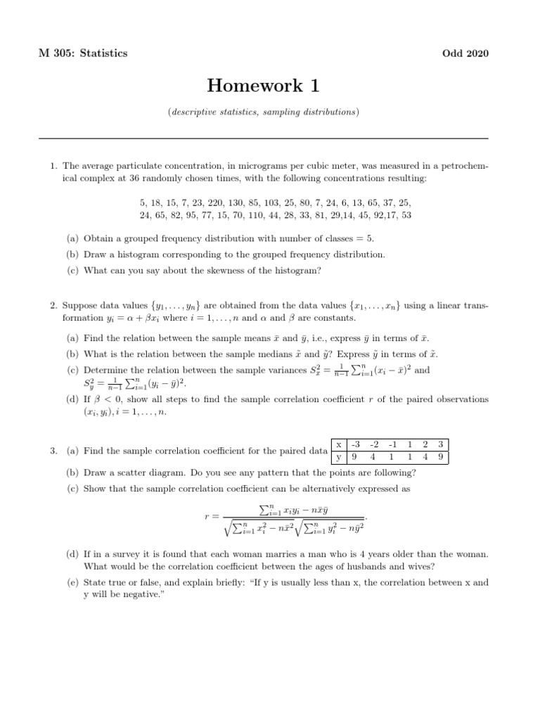 Homework Questions | PDF | Confidence Interval | Estimator