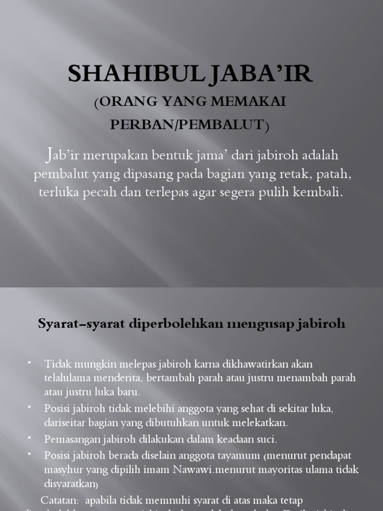 Shohibul Jabair | PDF | Kesehatan Holistik