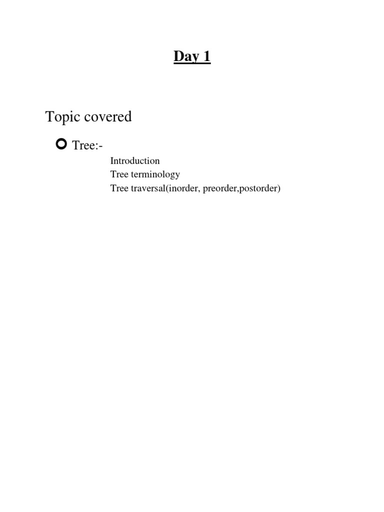 Topic Covered : Tree | PDF
